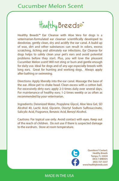Cockapoo Ear Cleanse with Aloe Vera Cucumber Melon 8 oz – Healthy Breeds