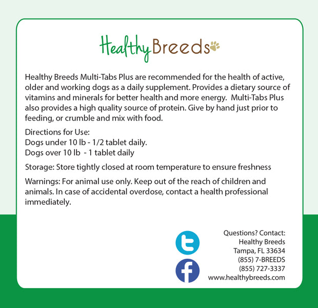 Mutt Multi-Tabs Plus Chewable Tablets 180 Count – Healthy Breeds