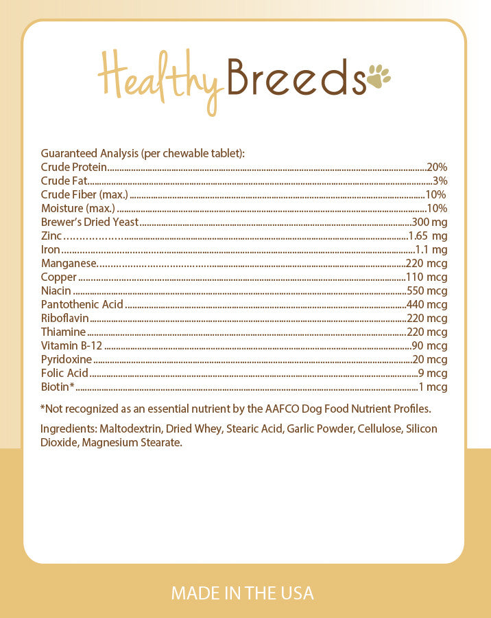 American Eskimo Dog Brewers Yeast Tablets 300 Count – Healthy Breeds