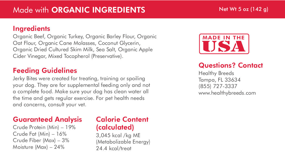 Cockapoo Jerky Bites Beef Recipe Dog Treats 5 oz – Healthy Breeds